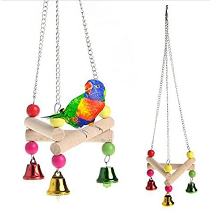 Birds Swing toy for Budgies, Cockatiel, Parrot, Conure, Java, Finch, Canary and Other Small ...