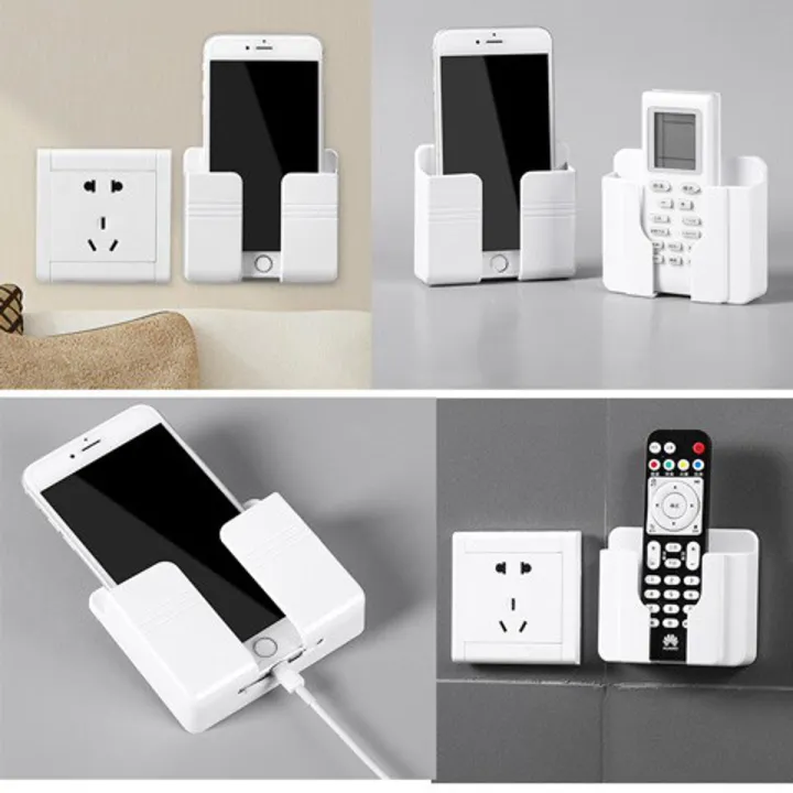 Mobile Phone Charging Hanging Holder Multifunction Wall Mounted Plug ...