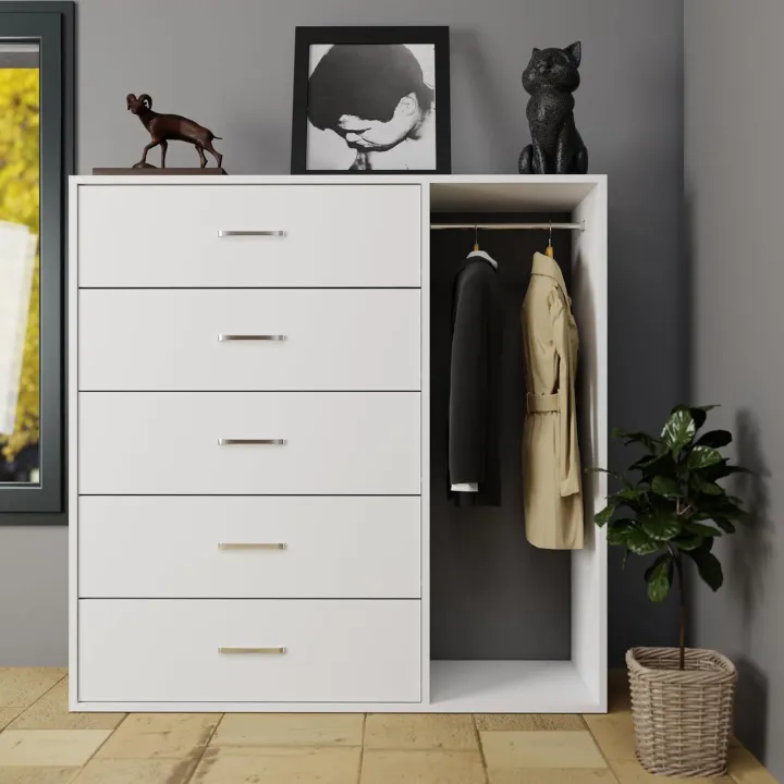 Chest of 5 Drawers with Cloth Hanger for Storage/Chest of Rack/Chest ...