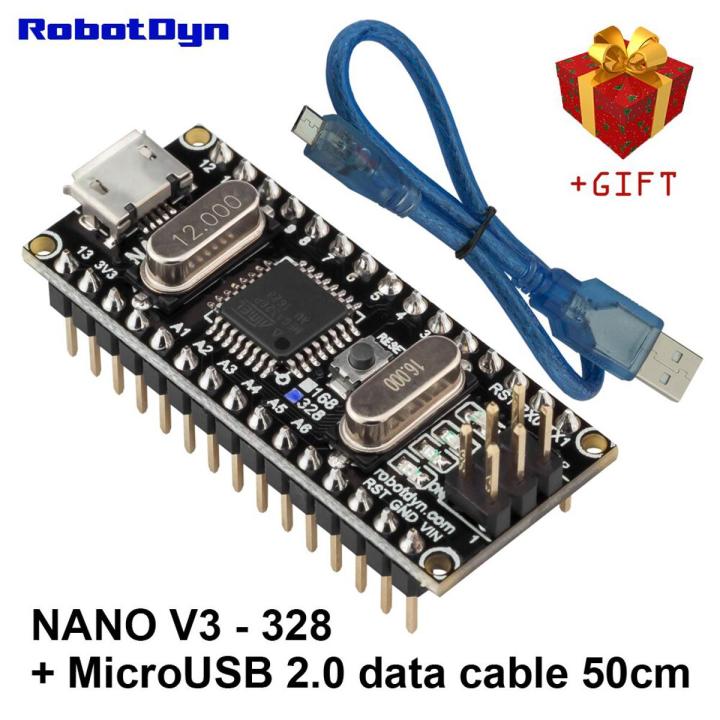 【happy one】Nano V3 ATmega328P/CH340G USB data CABLE (50cm), Compatible ...