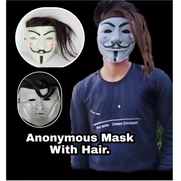 Anonymous / Guy Fawkes Maks - White/joker mukhos-1pc | Daraz.com.bd