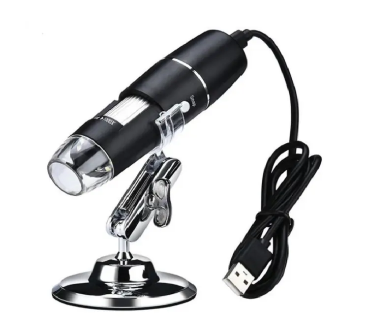 USB Digital Microscope 1600X Magnifier with LED Light and Stand | Daraz ...