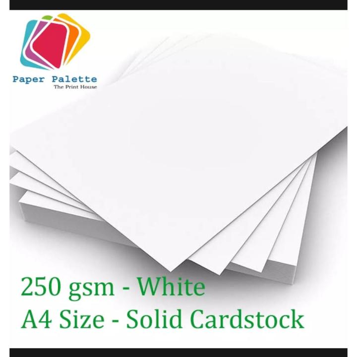 250 gsm A4 Size cardstock Matte White Paper - 20 Sheet Bundle | Daraz ...