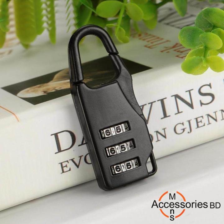 3 Digit Number Combination Password Mini Pad Lock Luggage Lock Bag Lock ...