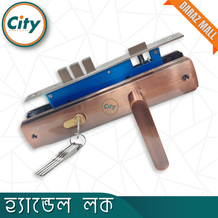 High Security Standard Size Handle Lock For Main Door Lock | Daraz.com.bd