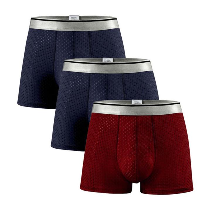 3PCS Mesh Hole 12XL Men Underwear Man Underwear Boxer Shorts Men Boxer ...