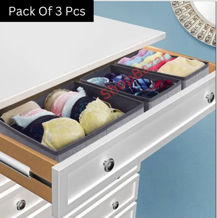 3 Pcs Pack Foldable Cloth Storage Organizer Box, Cloth, Toy, Book ...