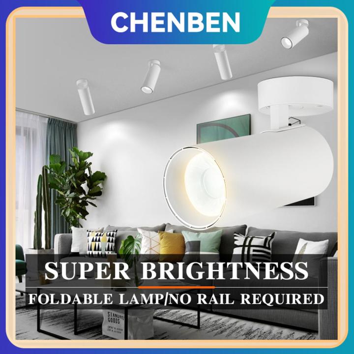 Surface Mounted Foldable LED Track Light Spotlight 40W No Rail Required ...