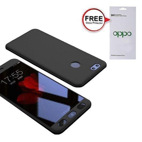 Oppo F9 360 Degree Phone Case with Free Glass Protector -Black | Daraz ...