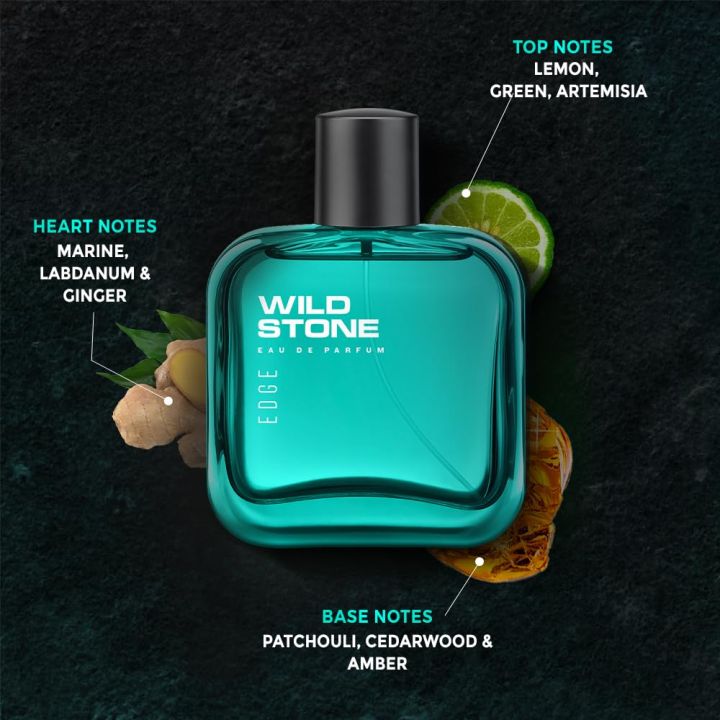 Wild Stone Edge Premium Perfume for Men, 50ml|Long Lasting Eau De ...
