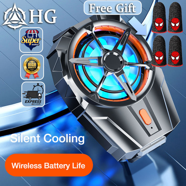 HG X52 Cooling Fans For Mobile Phone Rechargeable Battery Silent Cooler ...