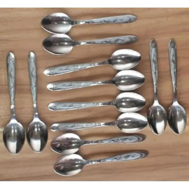 Steel Tea Spoon 12 Pcs Set (6 inch) | Daraz.com.bd