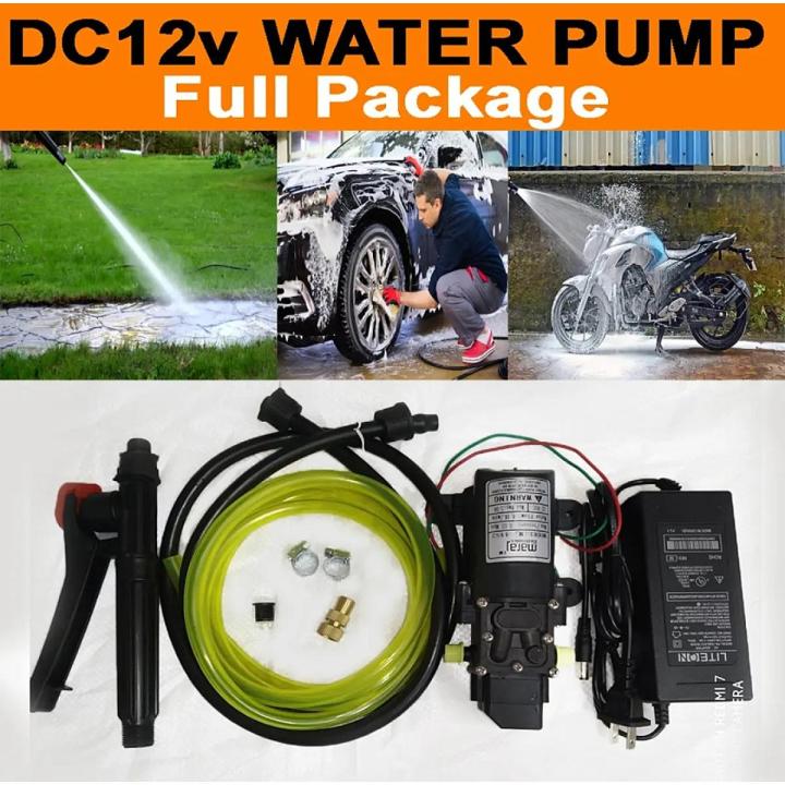 Bike & Car Washing Water Pump Motor Set 12V High Pressure Washer ...