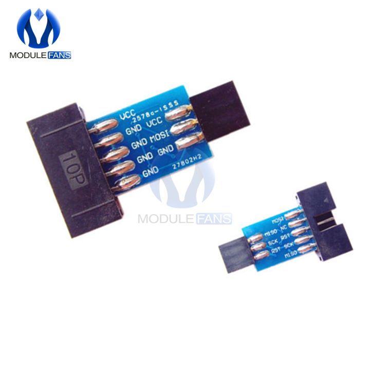 10 Pin Convert to Standard 6 Pin Adapter Board + USBASP USBISP AVR Programmer USB Diy Electronic ...