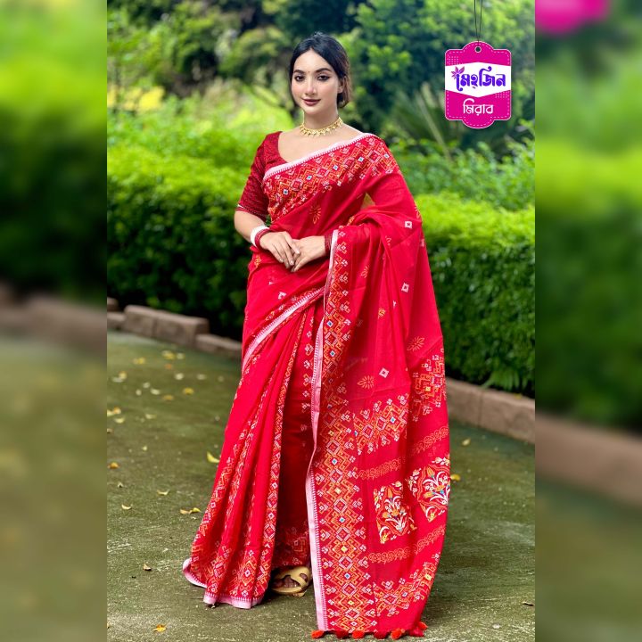 Mirab – Premium Cotton Mix saree | Daraz.com.bd