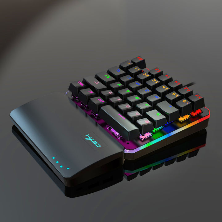 New Rgb Lighting Mode Single-Handed Mechanical Keyboard Backlit Game ...