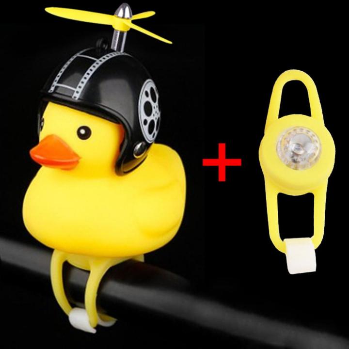 Bike Handlebar Head Light Bicycle Duck Bell with Light Yellow Broken ...