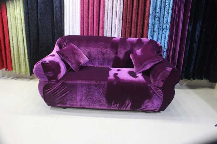 2 seat Purple Original Korean Velvet Fabric Sofa Cover | Daraz.com.bd
