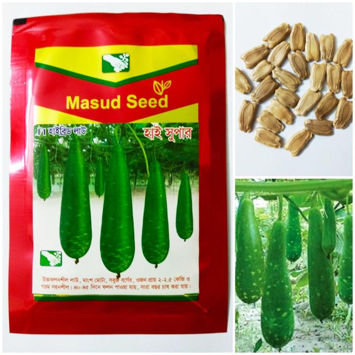 F1 HYBRID BOTTLE GOURD SEEDS, INTAKE PACKET - 25 SEEDS | Daraz.com.bd