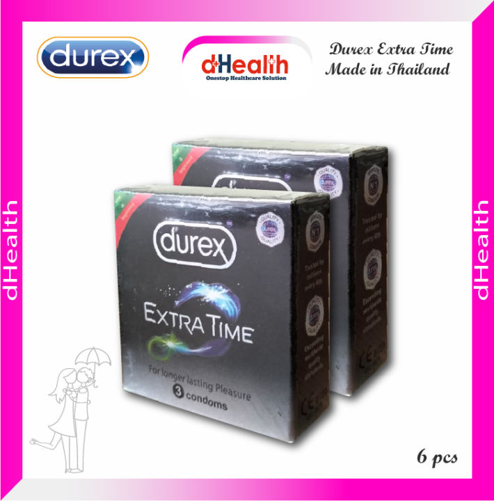 Durex Extra Time Condom 2,s Combo Pack (3x2)=6pcs | Daraz.com.bd