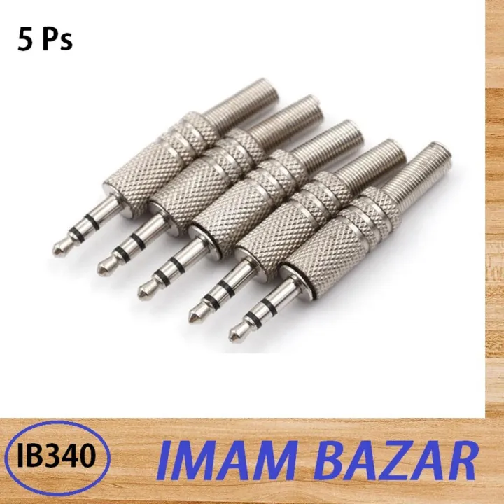 5 Ps 3.5mm Aux Connector Headphone Jack , 3 POLE , Metal Audio jack For ...