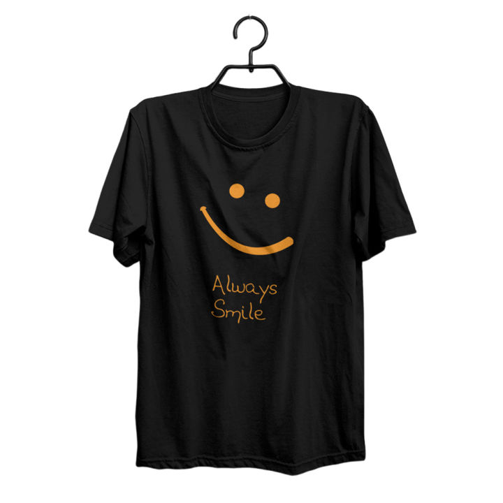 Spread positivity with the Always Smile T-Shirt for Men – A round neck ...