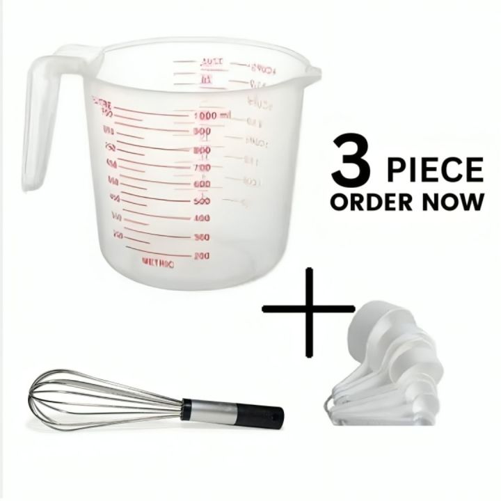 Measuring combo pack Of 3 Items, Measurement cup set, Plastic Measuring ...