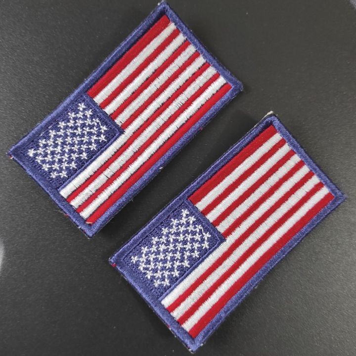 COUNTRY FLAG - VELCRO PATCH - USA FLAG- EMBRIODARY PATCH USA | Daraz.com.bd