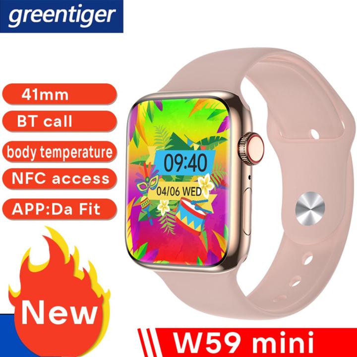 W59 Mini Women Smart Watch with Dynamic island 41mm NFC Door Access ...
