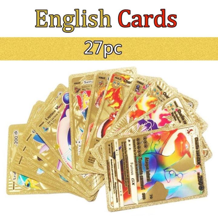【Serendipity party】Pokemon Cards Imitation Metal Card PIKACHU Charizard ...