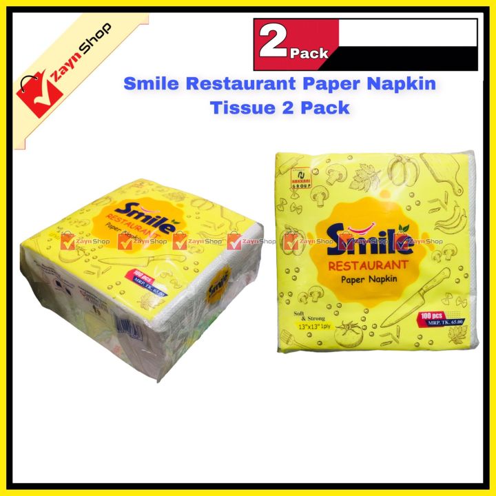 Smile Restaurant Paper Napkin Tissue 2 Pack | Daraz.com.bd
