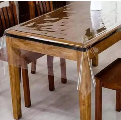 PVC 20 mm Transparent Clear Dining Table Cover mat / Cloth Waterproof ...