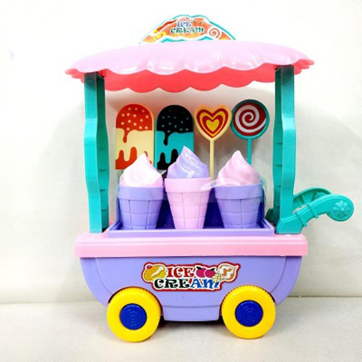 Ice Cream Candy Car Toy Play Set for Kids (26 x 22cm) - 1Pc | Daraz.com.bd