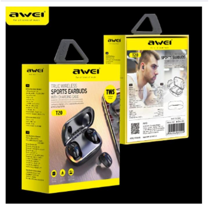 Awei T20 Touch Control Earbuds TWS Bluetooth 5.0 HiFi Sound True ...