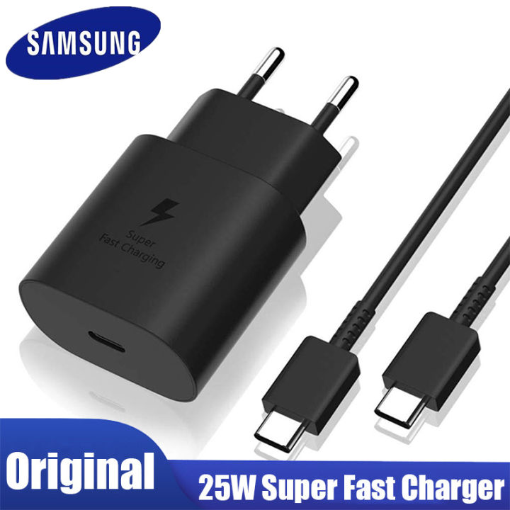 Samsung 25W Super Fast Orginal Charger Usb Type C Charger Power Adapter For Galaxy Usb C 2 Pin Samsung PD Charger Daraz .bd