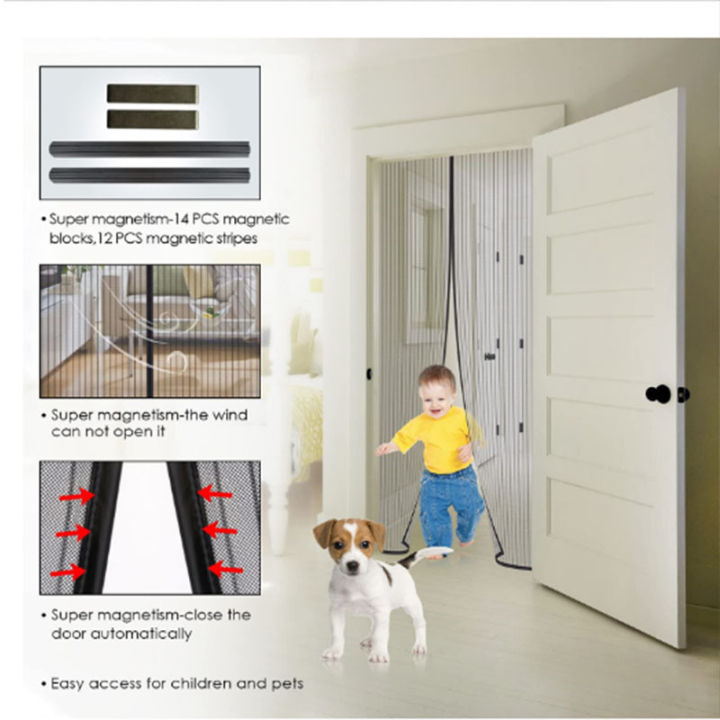 Summer Magnetic Mesh Net Anti Mosquito Insect Fly Bug Curtain Automatic ...