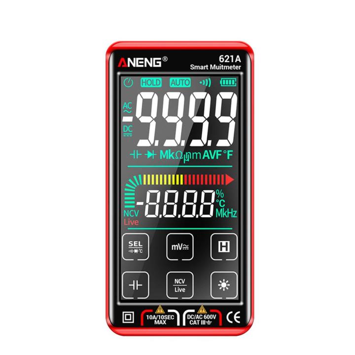 ANENG 621A Touch Screen Intelligent Digital Multimeter 9999 Counts Auto ...
