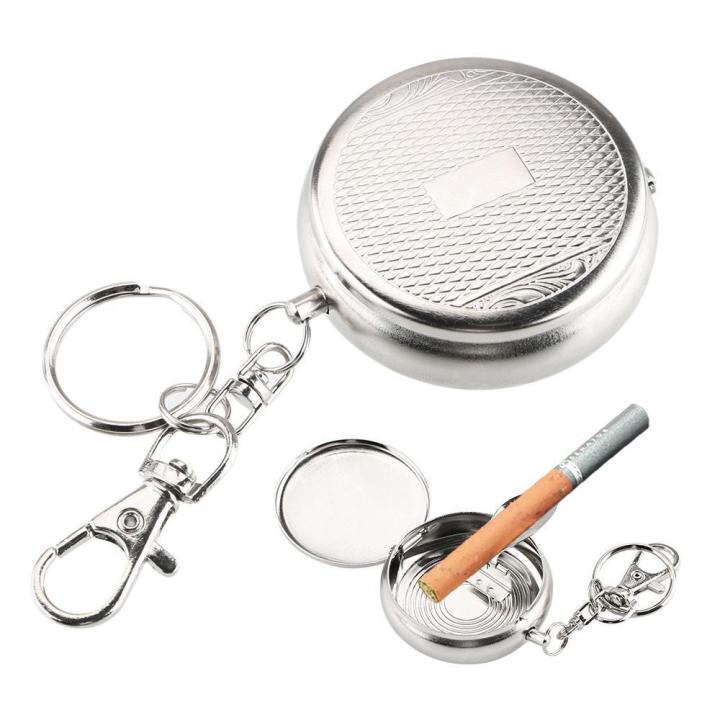 2-in-1 Portable Ashtray Keyring Pocket Mini Ashtray Perfect for Travel ...