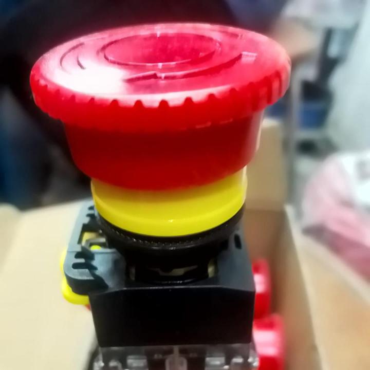22mm Red Self Locking Emergency Stop Switch Button Emergency Button ...