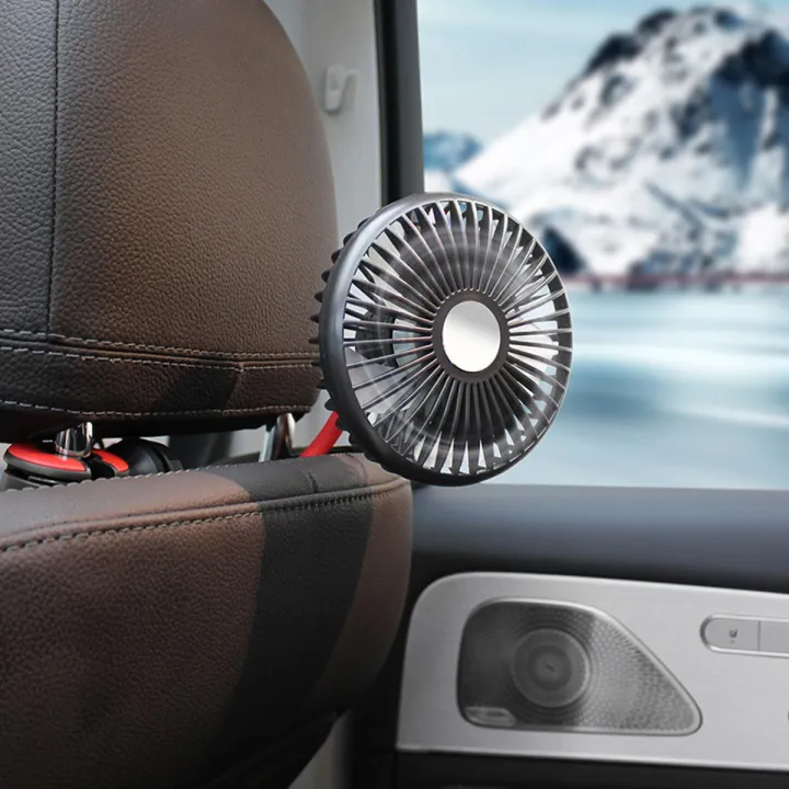 SL F508 Car Fan 3 Speeds Adjustable 360 Degree Rotating Hose Flexible ...
