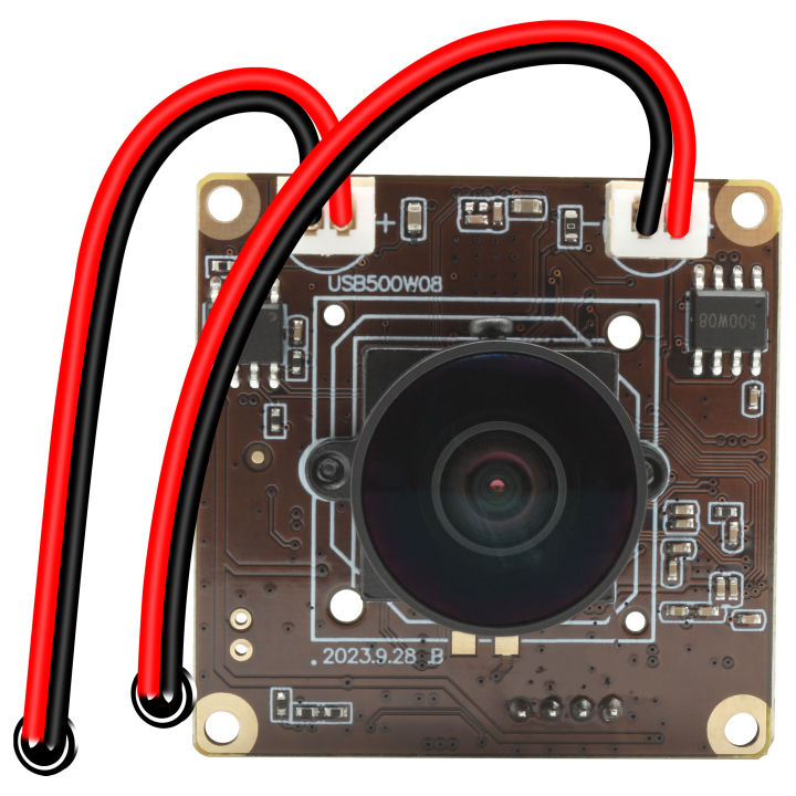 ELP 5MP USB Camera Module with Fisheye Lens Dual Microphone High Speed ...