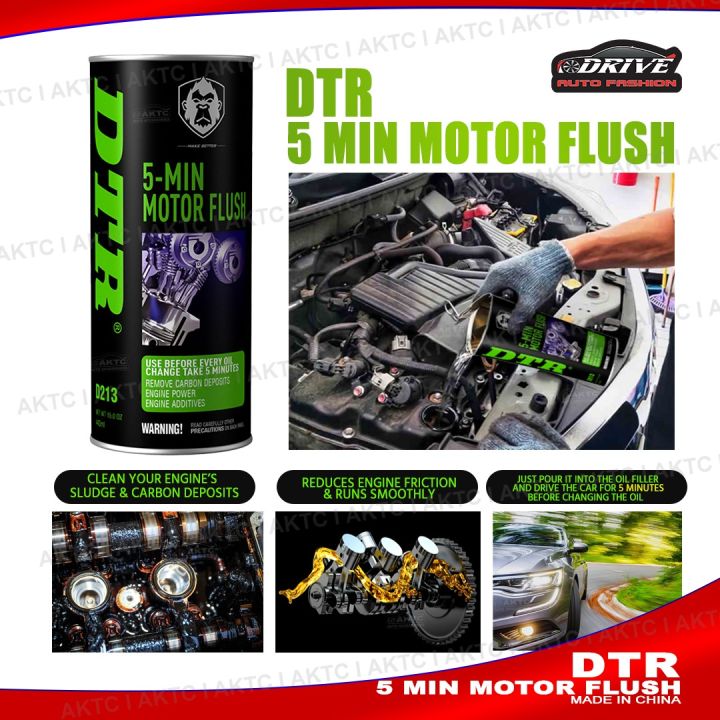 DTR 5-Min Motor Flush Engine Oil Flush for Motorbike or Car-443ml ...