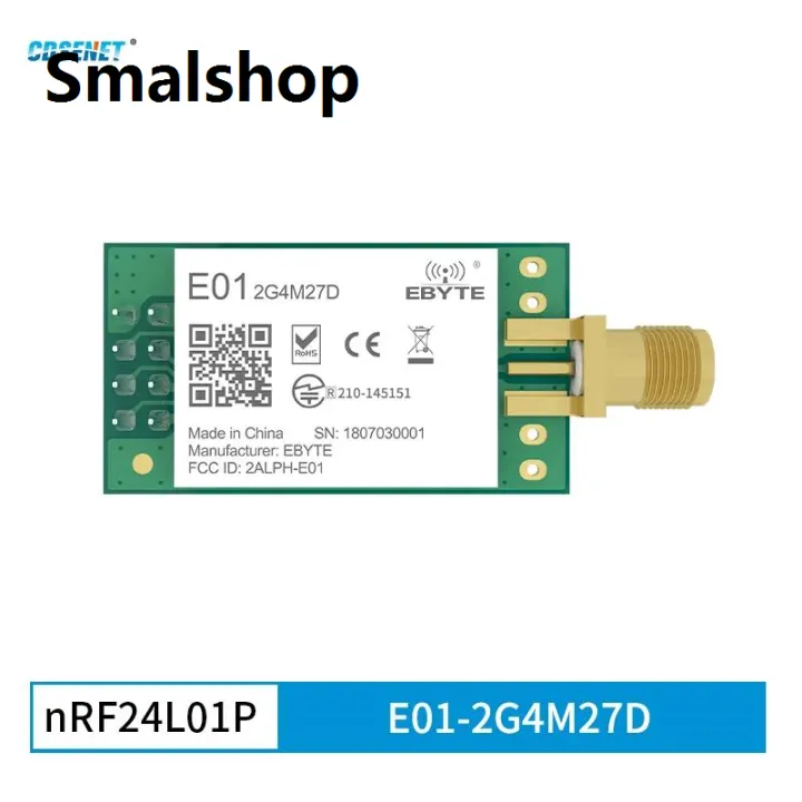 Smalshop nRF24L01P 2.4GHz 500mW E01-2G4M27D SPI Transceiver E01-2G4M27D ...
