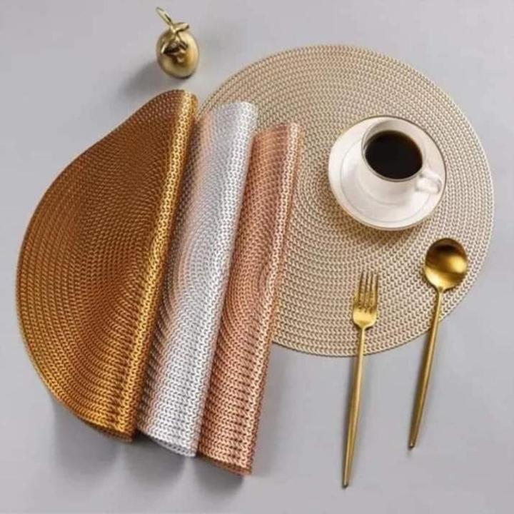 PVC Round Dining Table Mats (3 Pcs ) | Daraz.com.bd