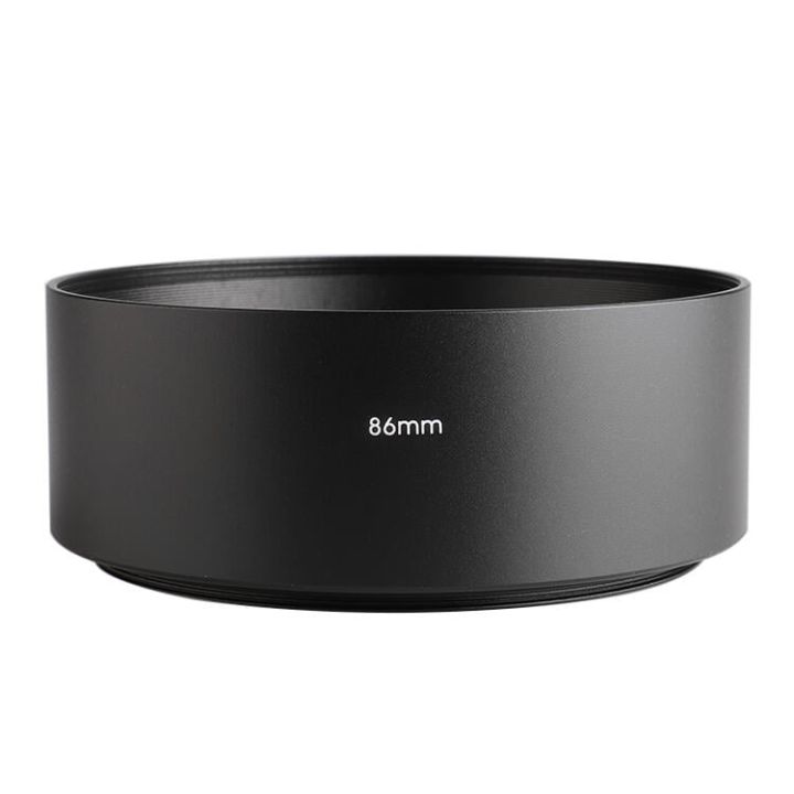 86mm x 86mm x 40mm Thread Type Straight Tube Full Metal Lens Hood Shade ...