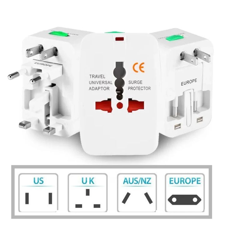 Universal USB Multi Plug Travel Adapter International Converter Power ...