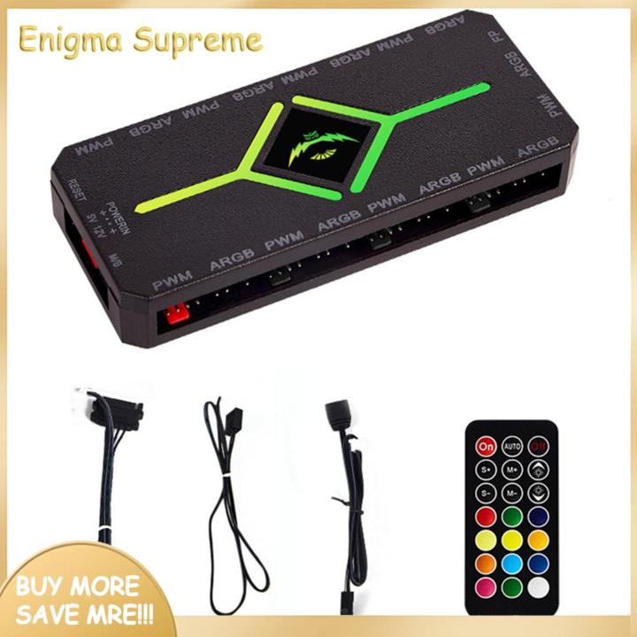 Enigma- Case Fan Hub Addressable Rgb Fan Hub with Remote Control for Pc ...