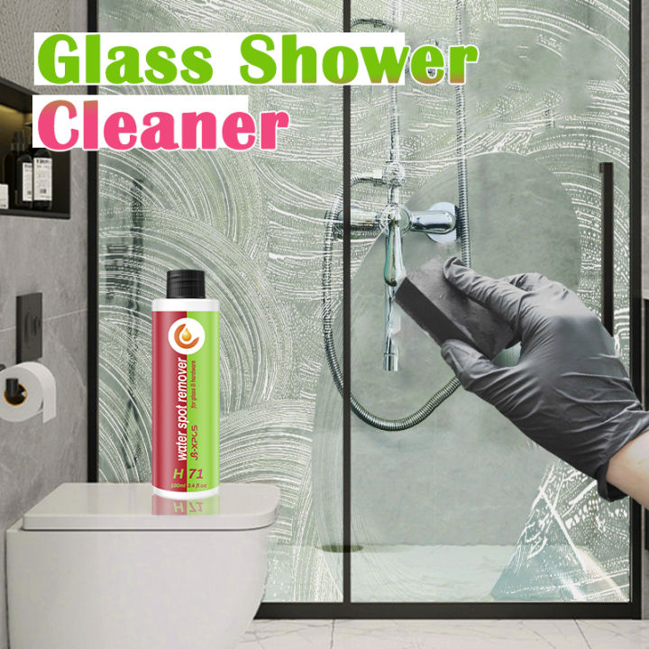 Bathroom Glass Cleaner Hard Water Spot Remover For Shower Door, Ceramic Tiles, Stainless Steel ...