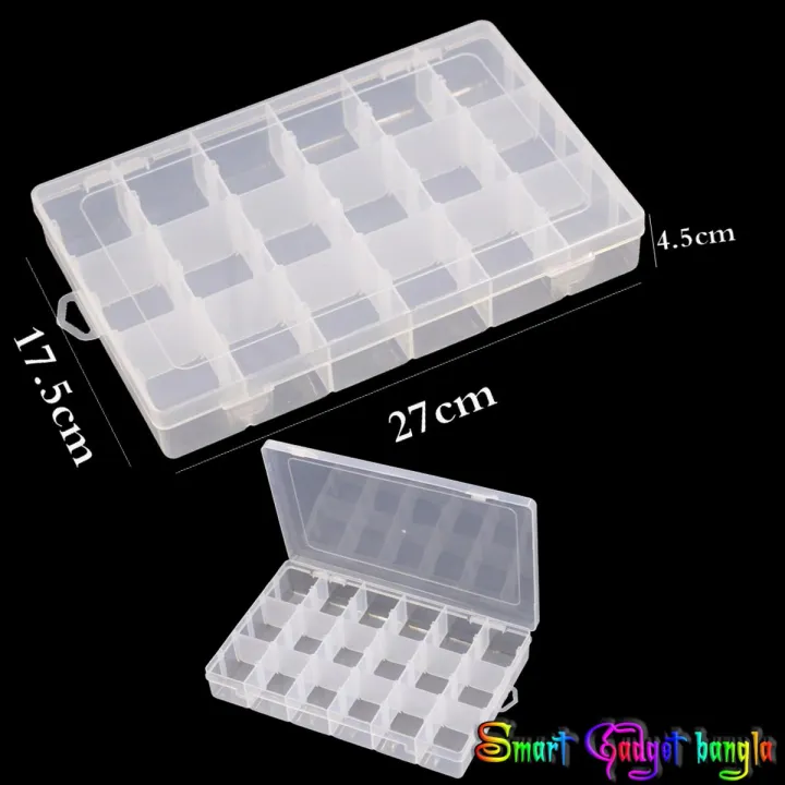 16 Slots Components Storage Parts Box 18 Slots Multi Functional ...