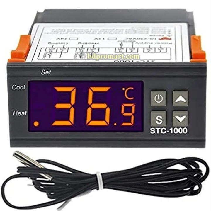 STC-1000 Microcomputer Digital Display Temperature Controller AC 220v ...
